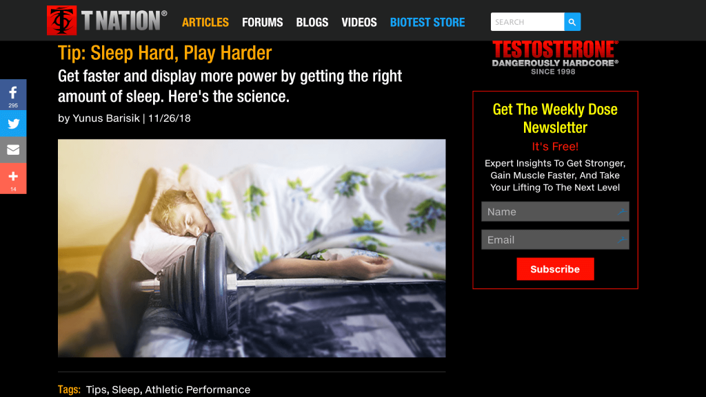 My First Article on T Nation